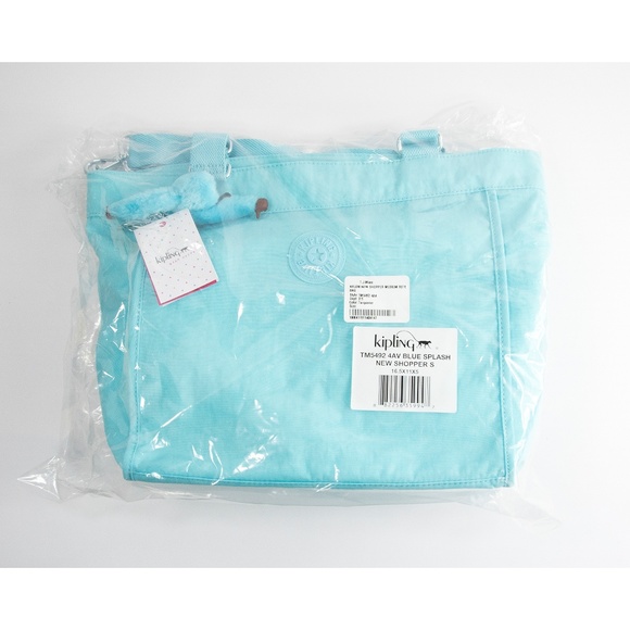 Kipling | Bags | Kipling Blue Splash Nylon New Shopper Medium Tote ...